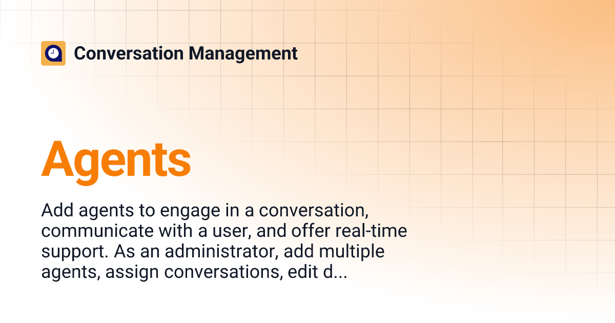Agents | Conversation Management