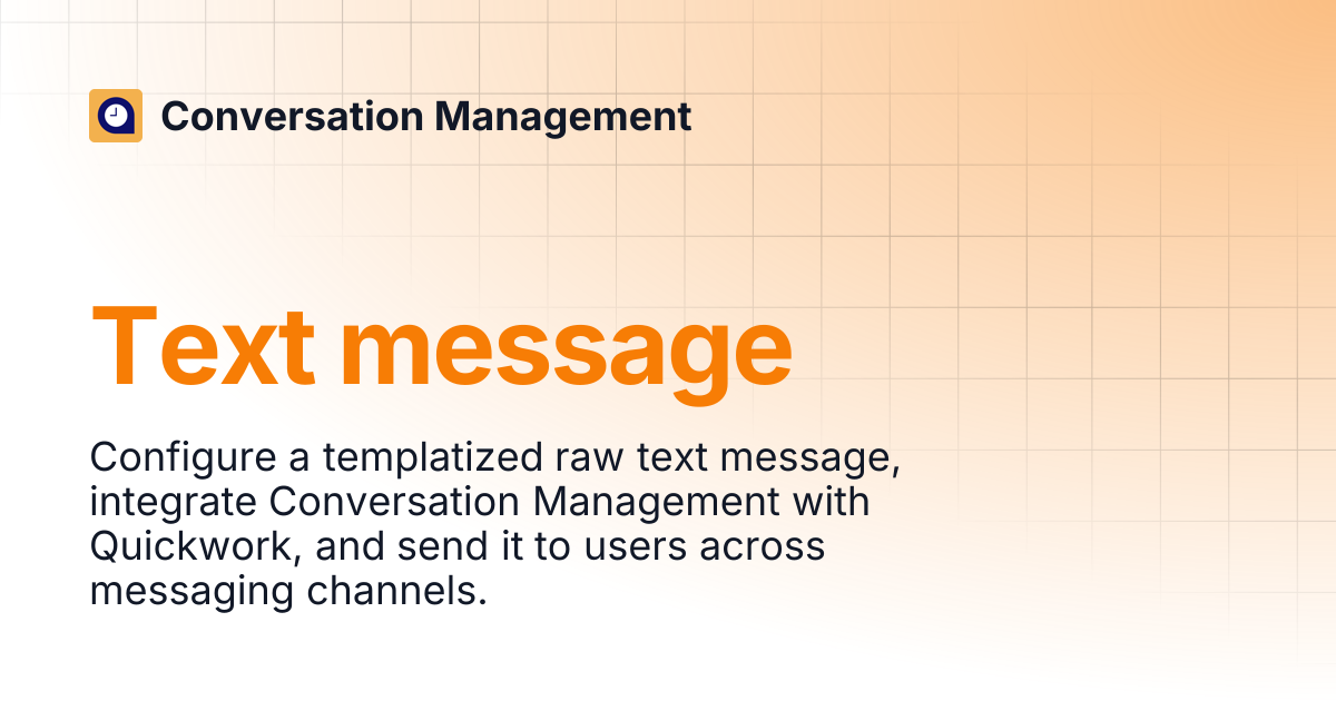 Text message | Conversation Management