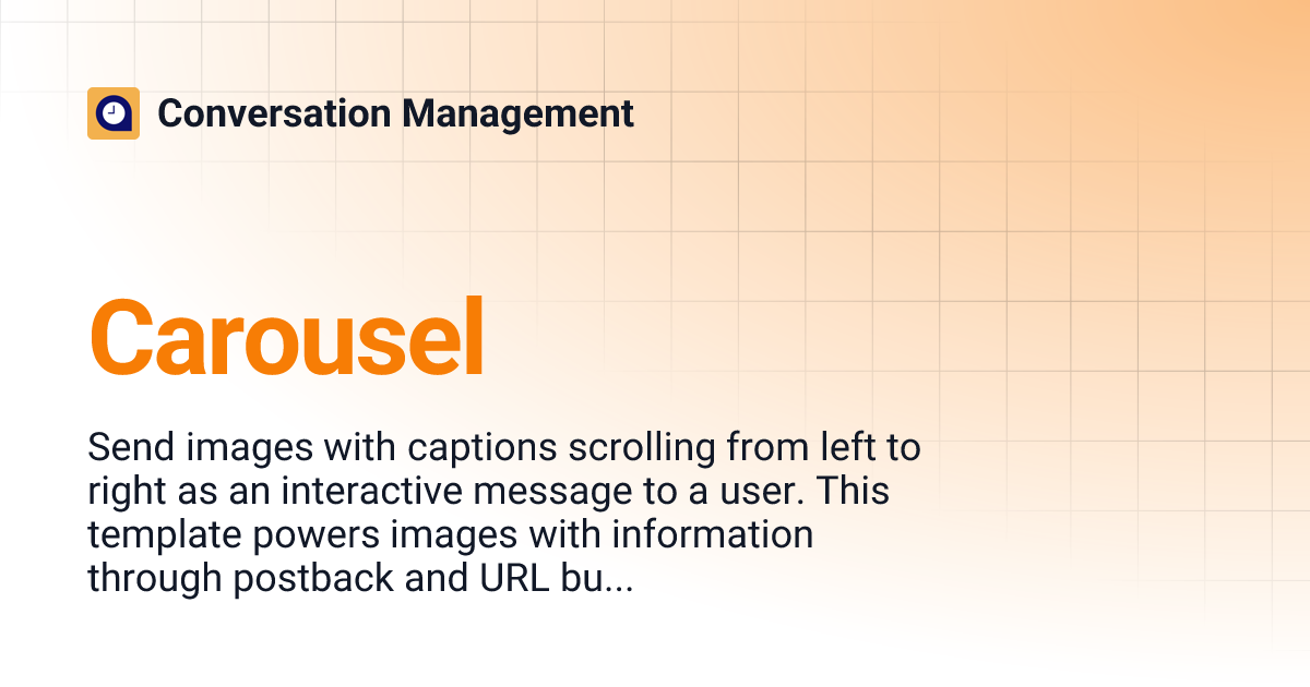 Carousel | Conversation Management